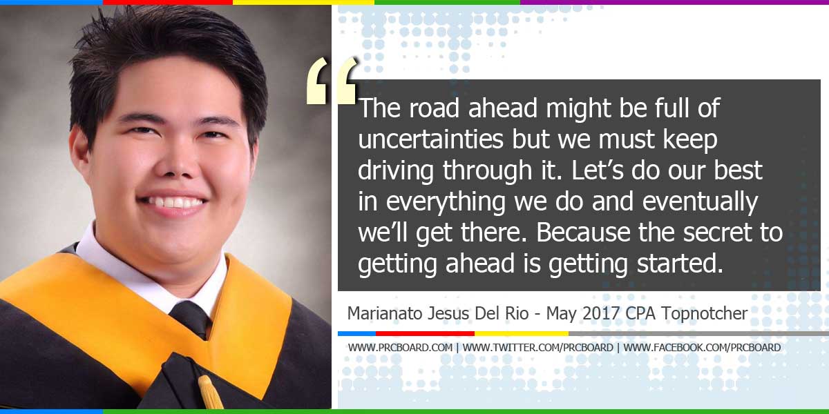 Marianato Jesus Del Rio - May 2017 CPA Topnotcher Inspirational Story