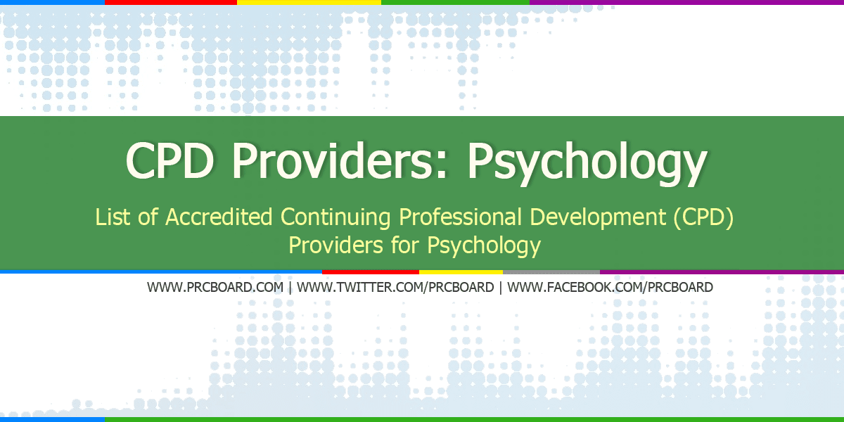 List of Accredited CPD Providers for Psychology List of Accredited CPD Providers for Psychology