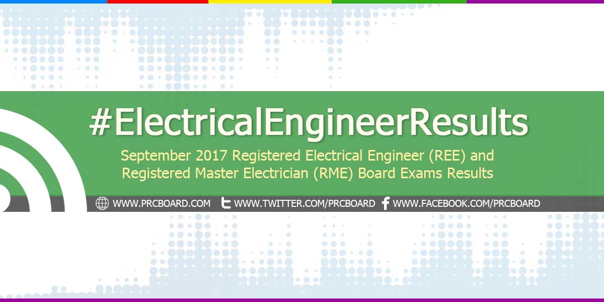 RESULTS: September 2017 Electrical Engineer REE RME Board Exam List of ...