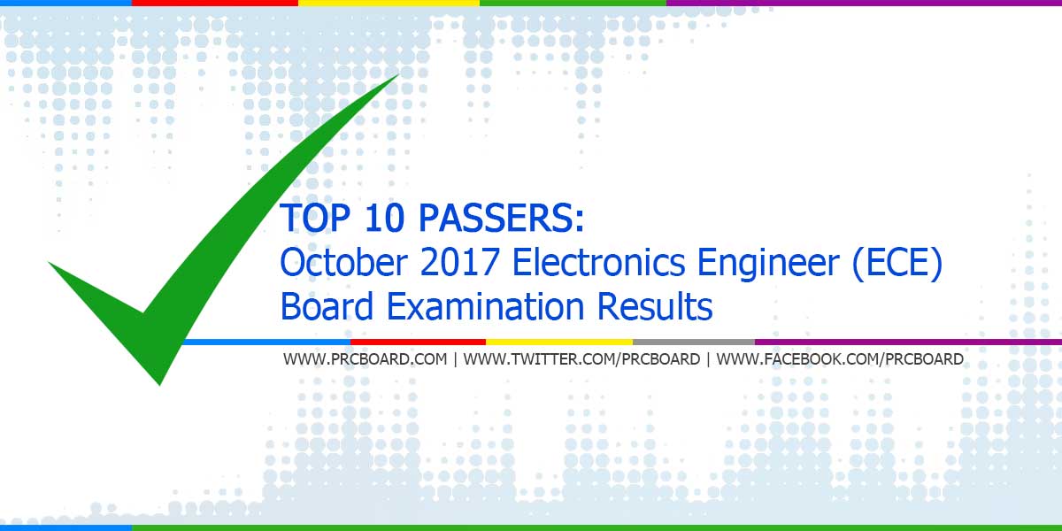 TOP 10: October 2017 ECE Board Exam Topnotchers