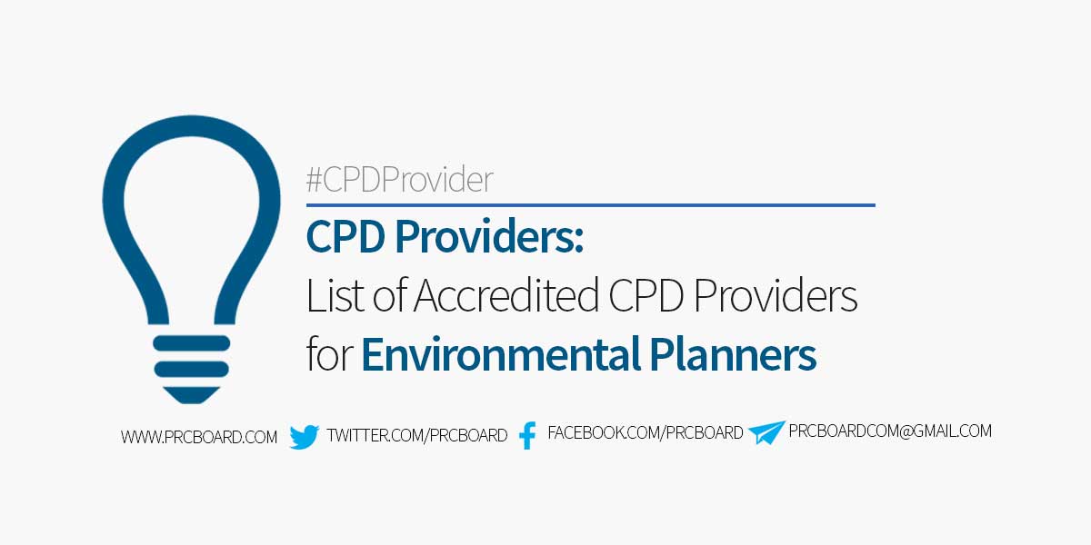 List of Accredited CPD Providers for Environmental Planners