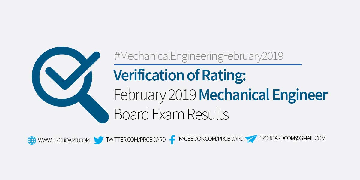 VERIFY RATING, OATH-TAKING, REGISTRATION: February 2019 Mechanical ...