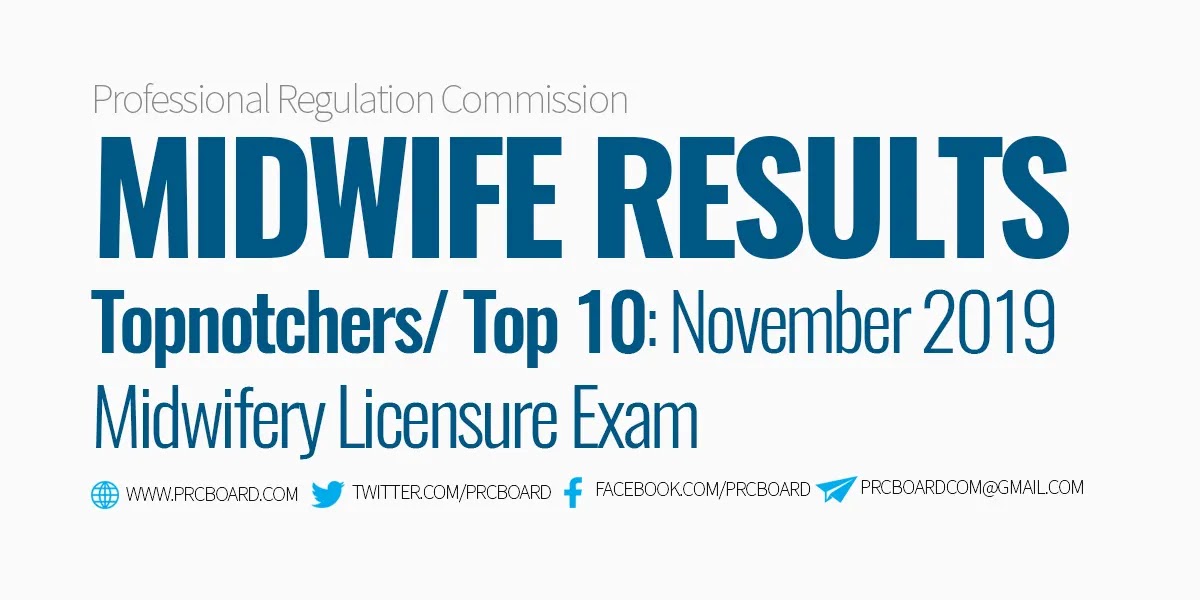 TOPNOTCHERS: Midwife Board Exam Result November 2019