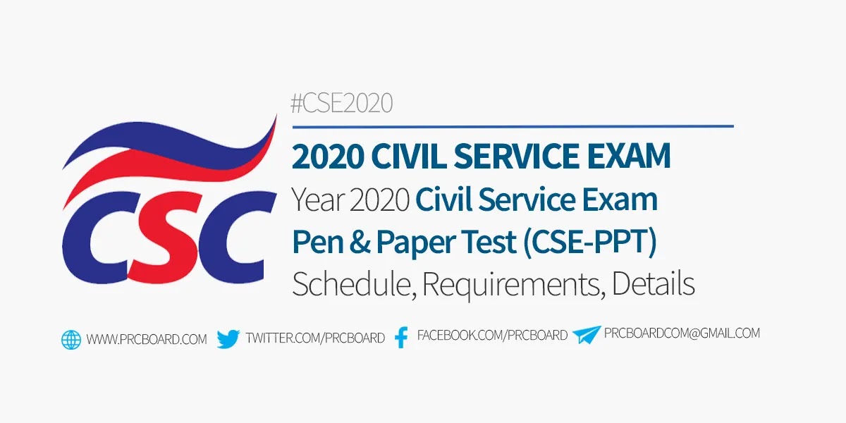 DETAILS: March 2020 & August 2020 Civil Service Exam CSE-PPT Schedule ...