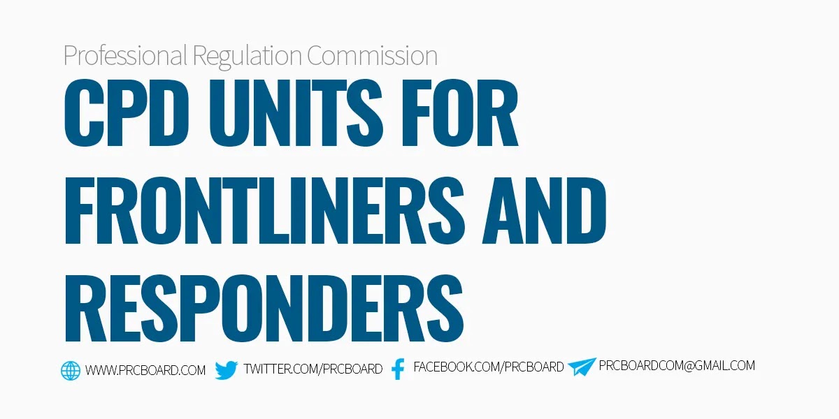 CPD Units for Frontliners and Responders: How to Avail?