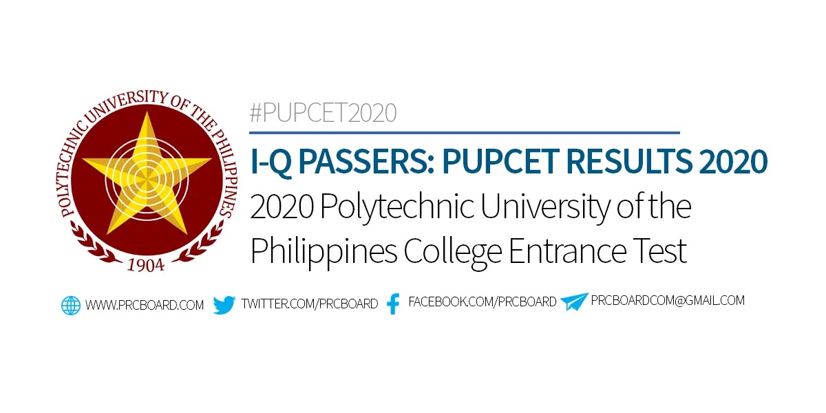 PUPCET RESULTS 2020, I-Q List of Passers