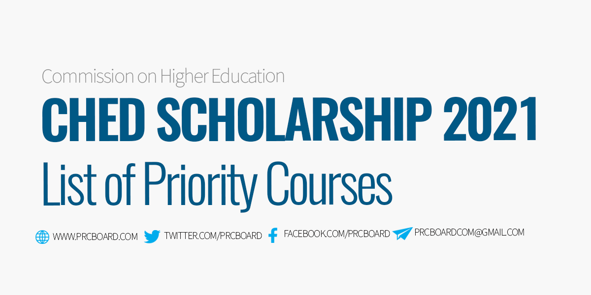CHED Scholarship 2021: Priority Courses