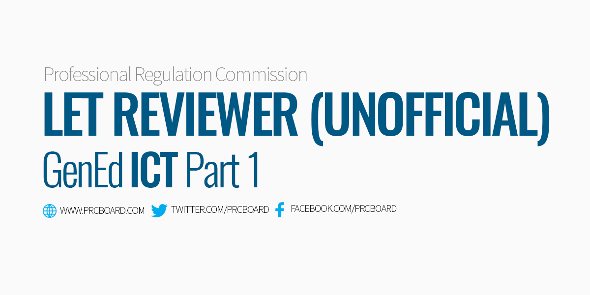 LET Reviewer General Education GenEd: Information and Communication ...