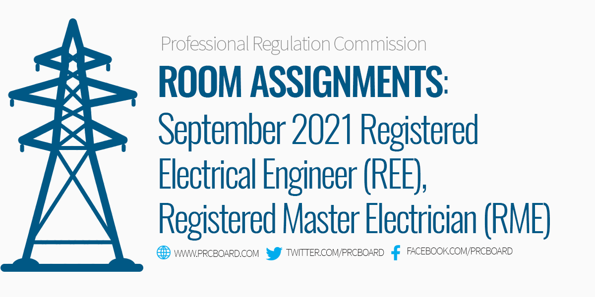 ROOM ASSIGNMENTS: September 2021 Registered Electrical Engineer ...