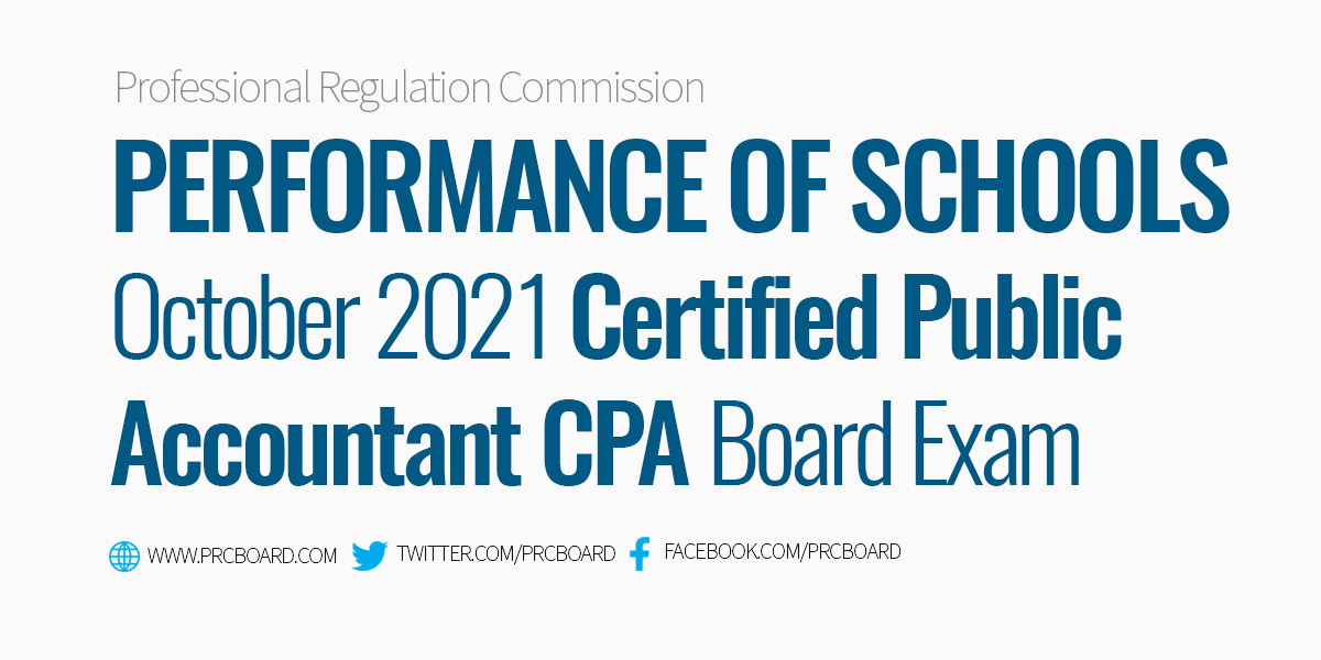 October 2021 CPALE Accountancy Results, Performance of Schools