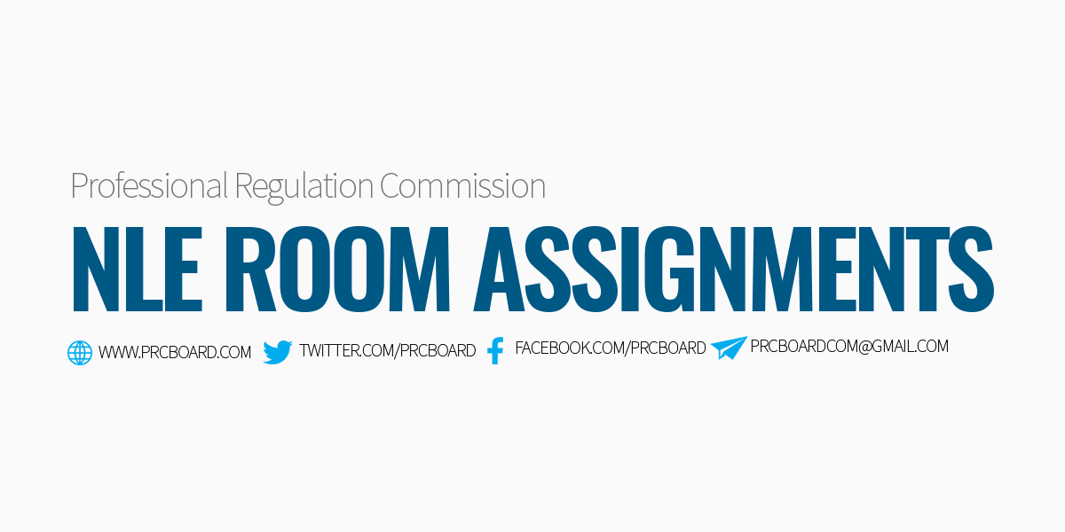 NLE ROOM ASSIGNMENT: May 2023 Nurse Licensure Exam