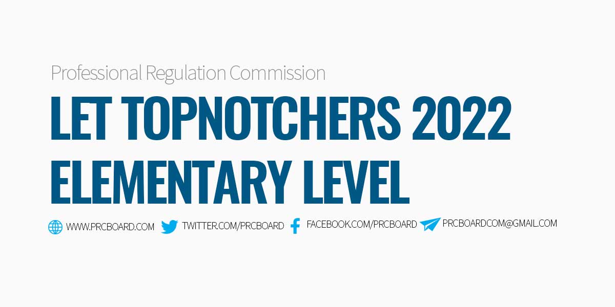 TOP 10: October 2022 LET Elementary Level