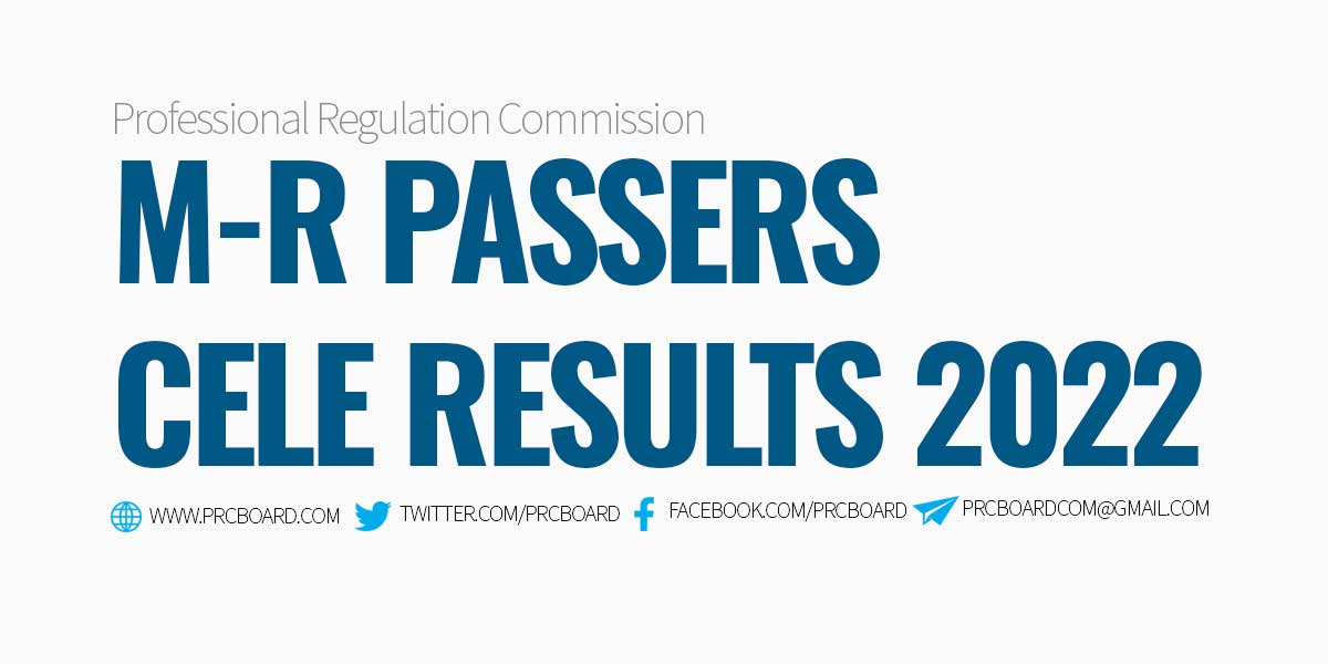 M-R Passers: Civil Engineering Board Exam November 2022