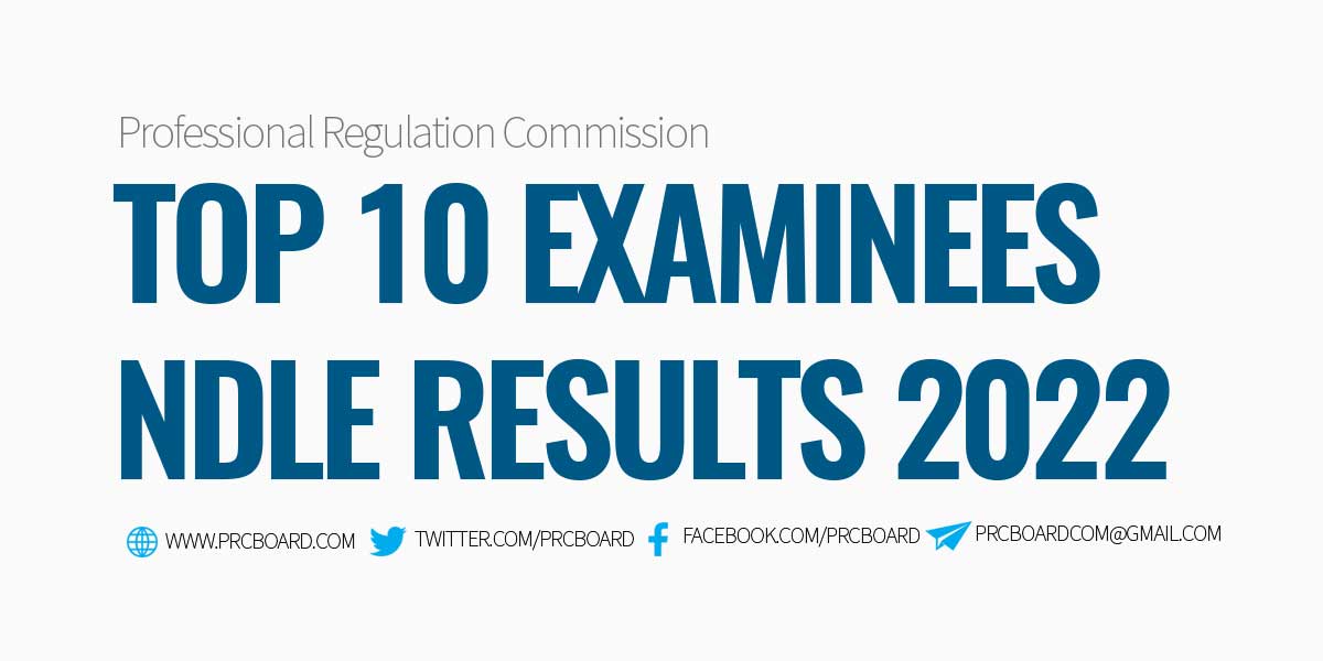 TOP 10: October 2022 Nutritionist Dietitian Board Exam Results TOP 10: October 2022 Nutritionist Dietitian Board Exam Results