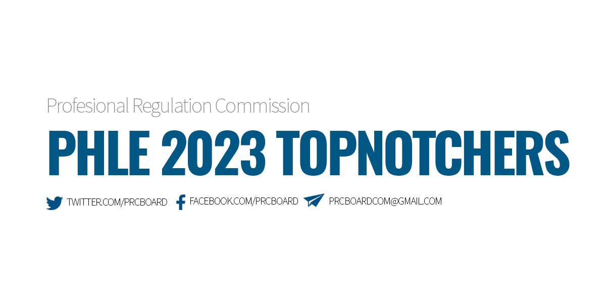 TOPNOTCHERS: April 2023 Pharmacist Licensure Exam PhLE, Top 10