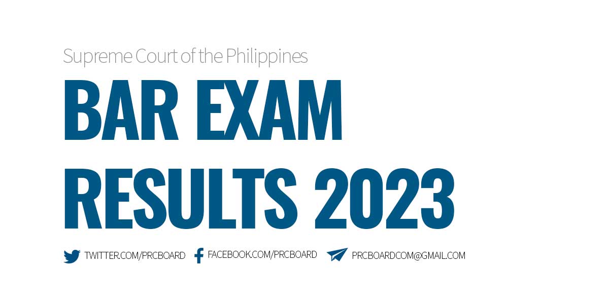 Bar Exam Results 2023: List of Passers and Topnotchers