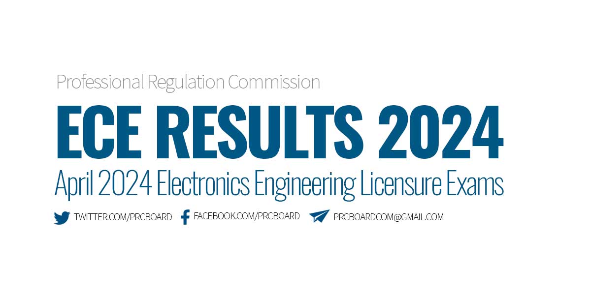 April 2024 ECE Board Exam Results: Electronics Engineering List of Passers April 2024 ECE Board Exam Results: Electronics Engineering List of Passers