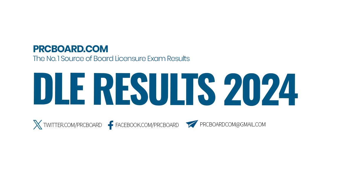 DLE RESULTS: June 2024 Dentist Licensure Exam List of Passers
