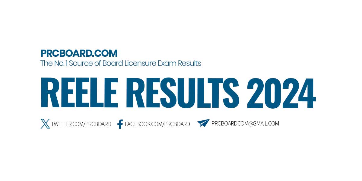 REELE RESULTS August 2024: Registered Electrical Engineer Board Exam ...