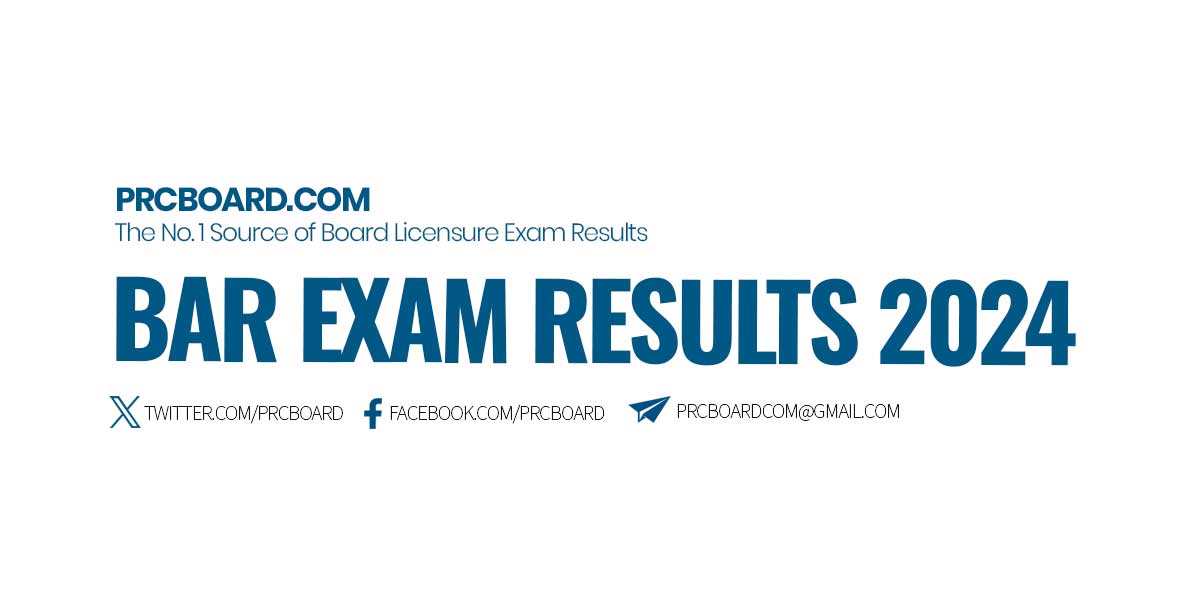 BAR EXAM RESULTS 2024: List of Passers and Topnotchers