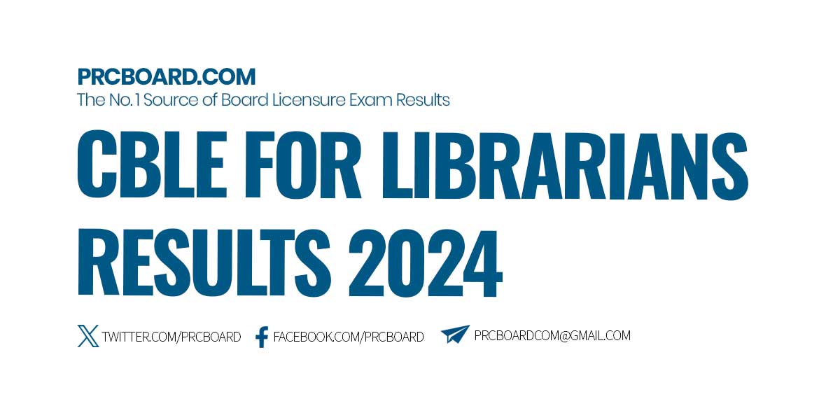 September 2024 Librarian Licensure Exam Results, Passers (CBLE/LLE)