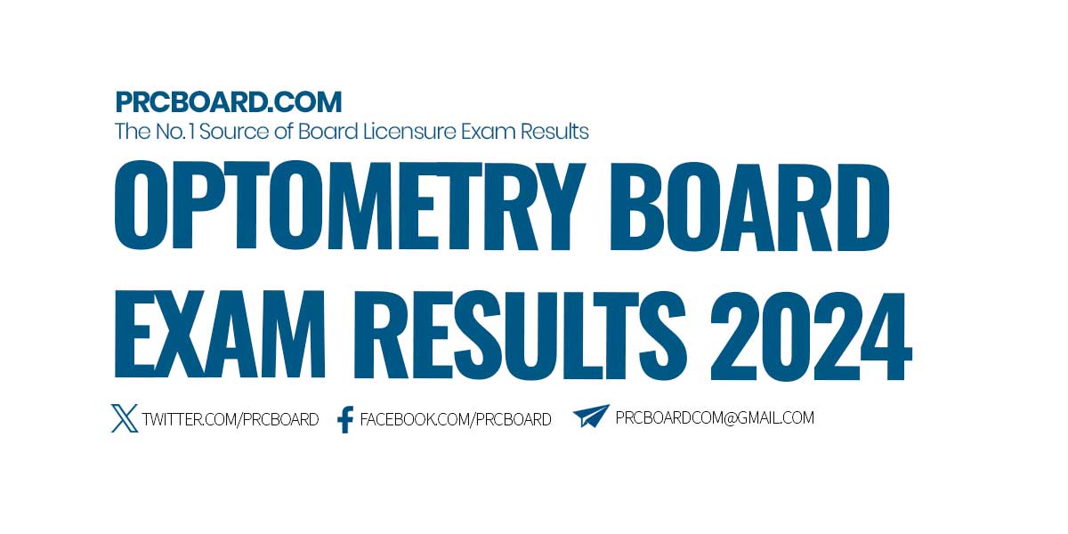 OLE RESULTS: October 2024 Optometrist Licensure Exam, List of Passers