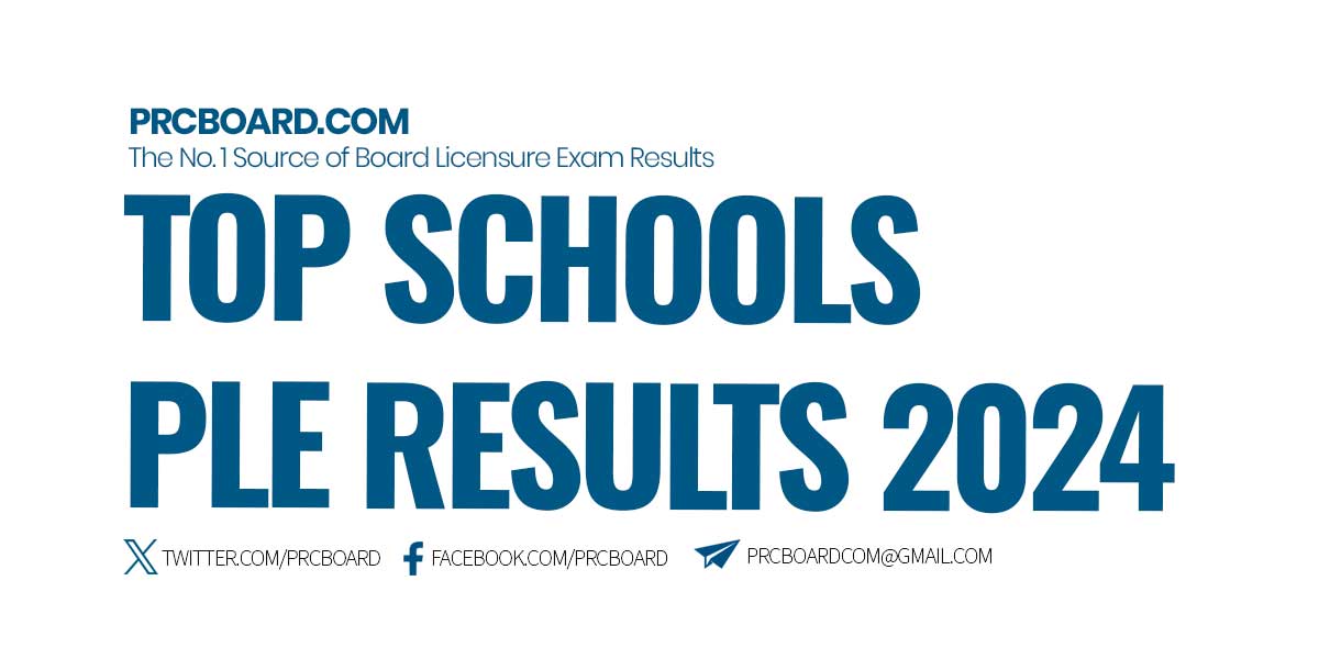 TOP SCHOOLS: October 2024 PLE, Physician Board Exam