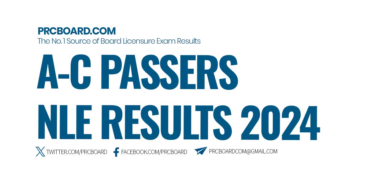 A-C Passers: NLE Results November 2024