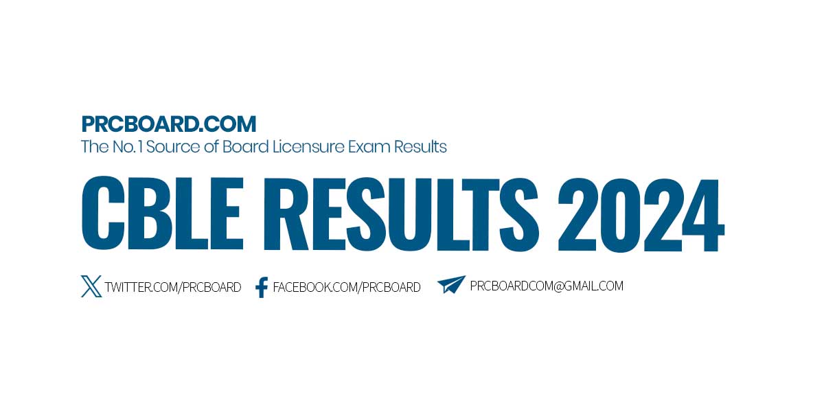 CBLE RESULTS: November 2024 Customs Broker Board Exam Passers and ...