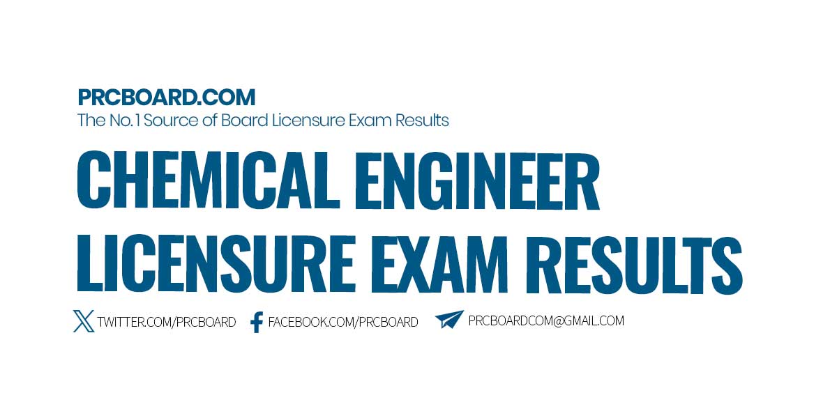 CHEMENG RESULTS: November 2024 Chemical Engineer Licensure Exam List of ...