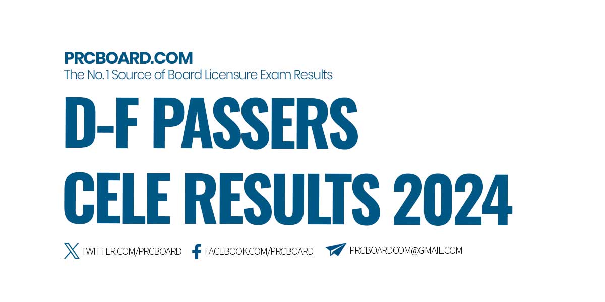 D-F Passers: CELE Results November and December 2024