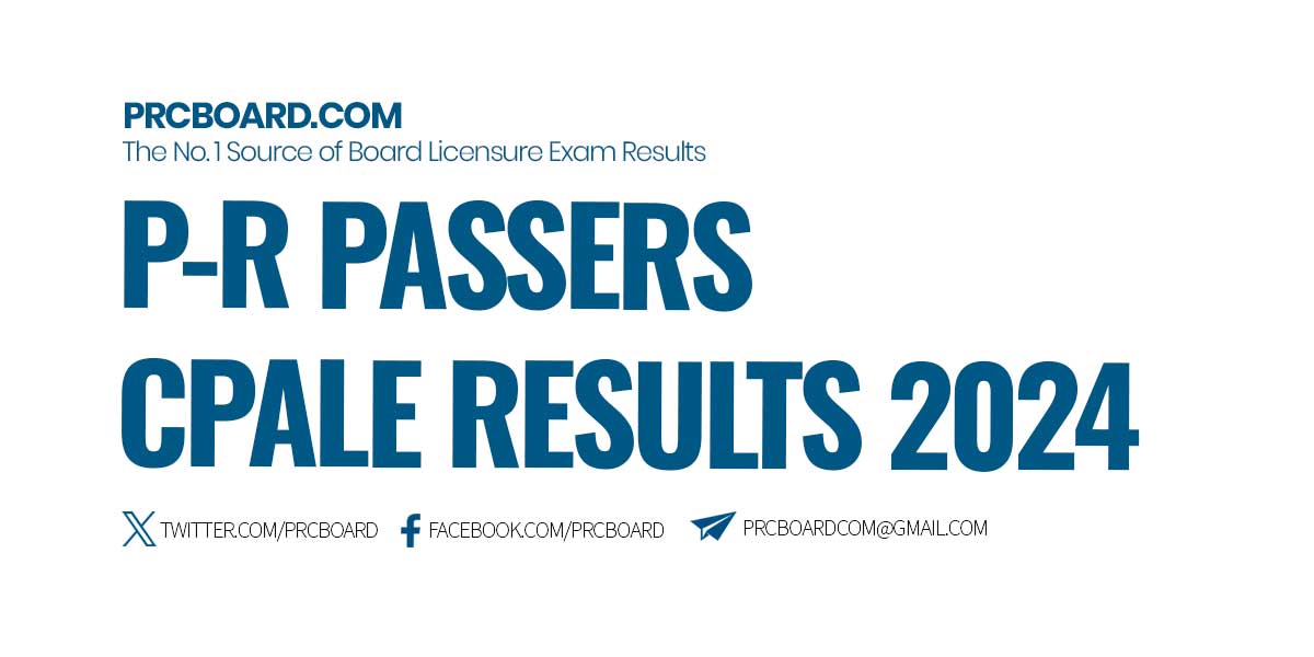P-R Passers: CPA Board Exam Results December 2024