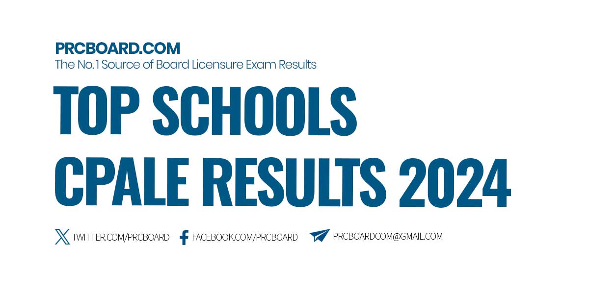 TOP SCHOOLS: December 2024 CPA Accountancy Board Exam Results