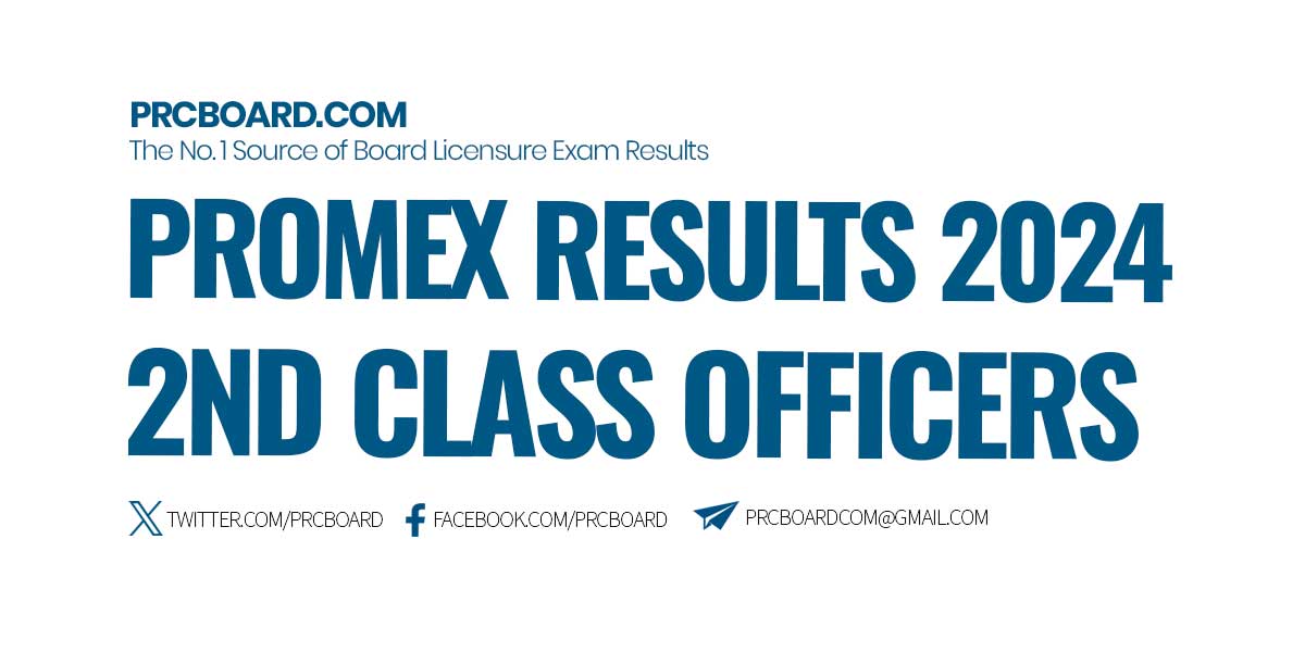 PROMEX Results 2nd Class: November 2024 NAPOLCOM Exam List of Passers