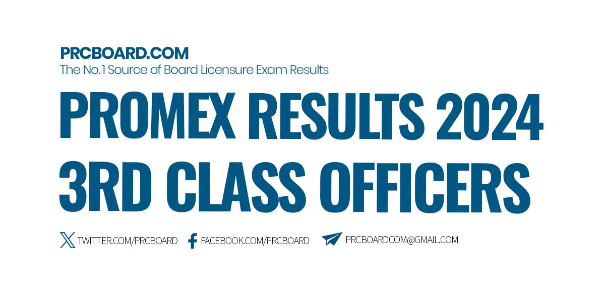 PROMEX Results 3rd Class: November 2024 NAPOLCOM Exam List of Passers