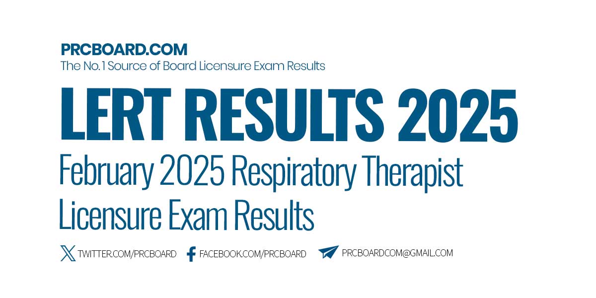 RESULTS: February 2025 Respiratory Therapist Licensure Exam LERT, List ...