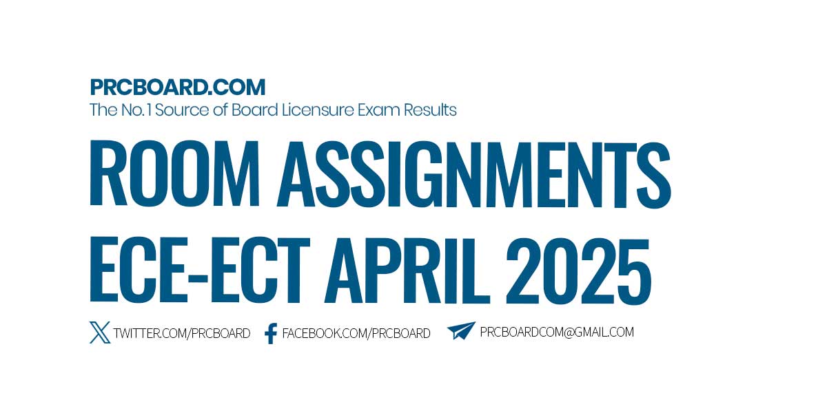 ROOM ASSIGNMENTS: April 2025 Electronics Engineer Licensure Exam (ECE ...