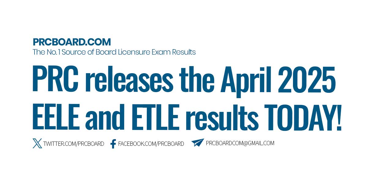 PRC releases the EELE-ETLE Electronics Engineering April 2025 results today