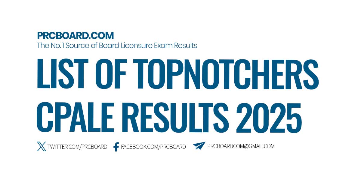 TOP 10: May 2025 CPALE Board Exam Topnotchers