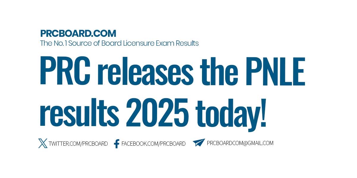 PRC releases the PNLE Nursing May 2025 results today