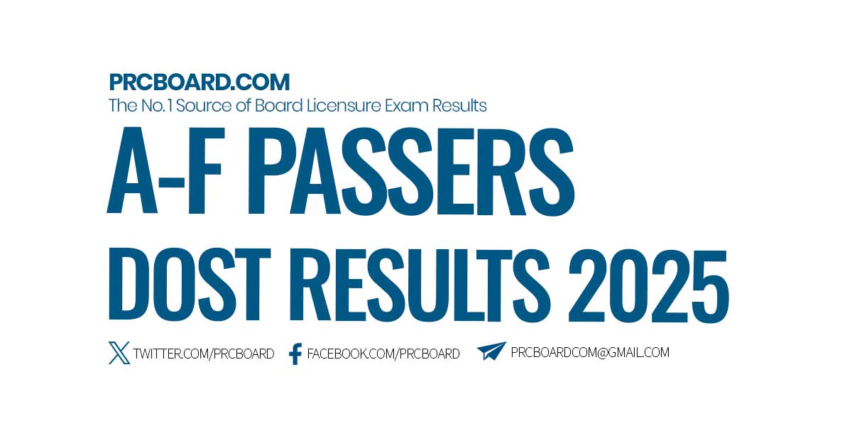 A-F Passers: DOST Scholarship Results 2025