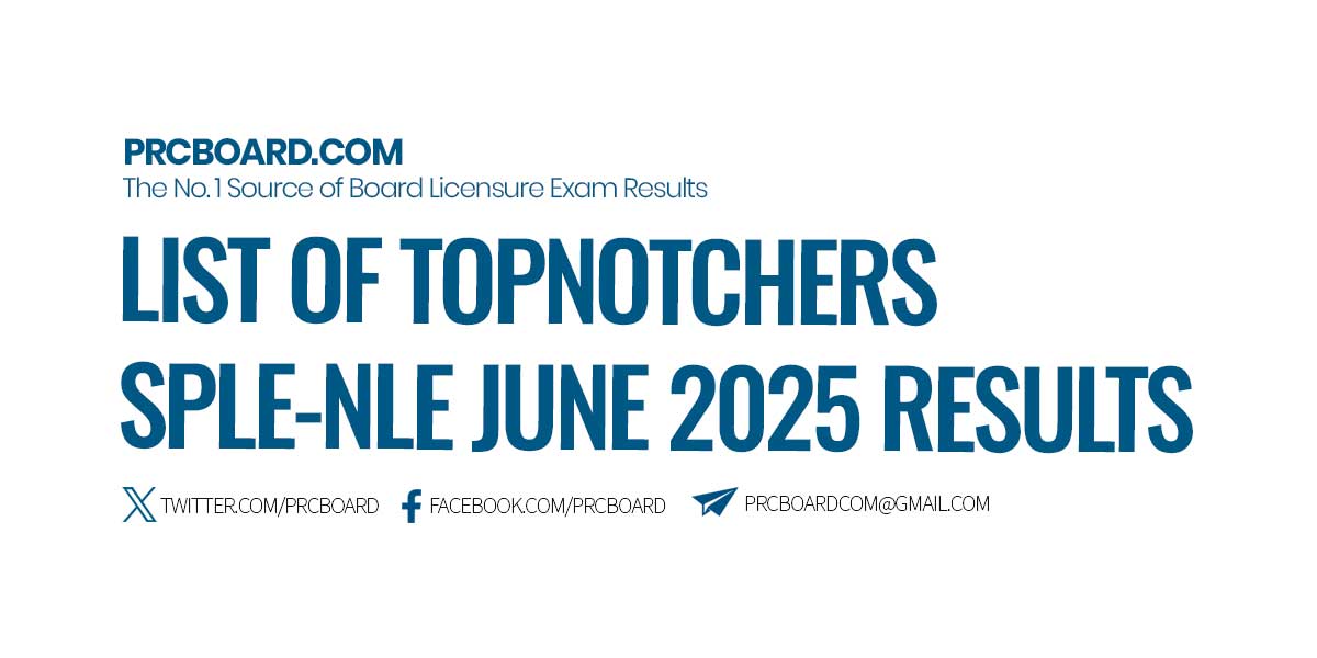 SPLE TOP 10: June 2025 Nurse Licensure Exam Results
