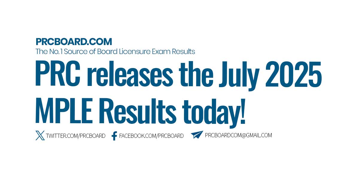 PRC releases the IDLE Interior Designer Licensure Exam July 2025 ...