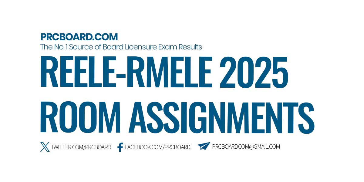 ROOM ASSIGNMENTS: August 2025 Electrical Engineer Licensure Exam (REELE ...