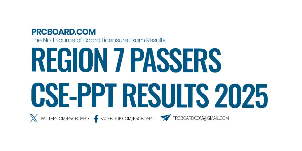 REGION 7 PASSERS PROFESSIONAL: August 2025 Civil Service Exam CSE-PPT ...