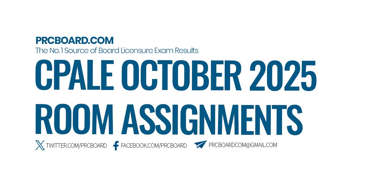CPALE Room Assignments: October 2025 Certified Public Accountant ...