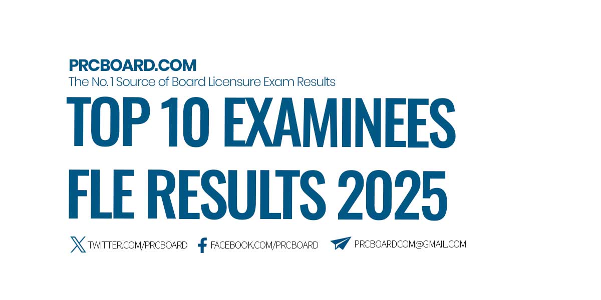 Top 10 Examinees: October 2025 Forester Licensure Exam (FLE) Results