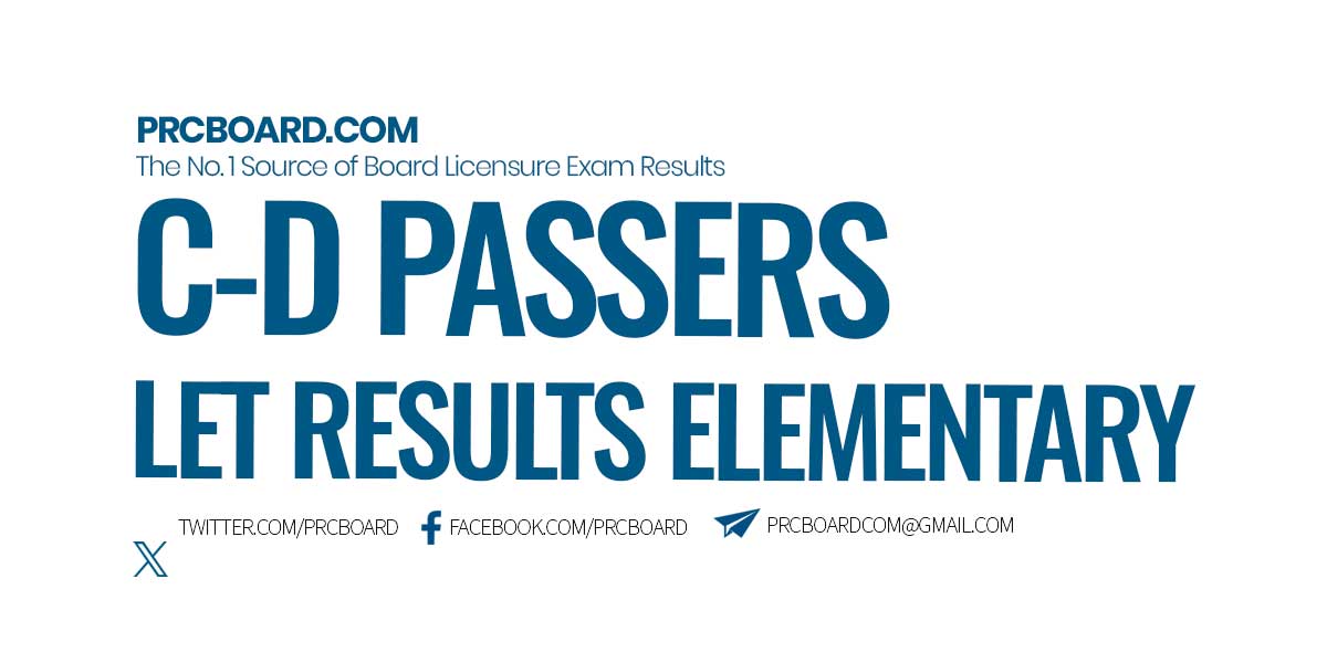 C-D PASSERS: September and November 2025 LET Results (Elementary Level)