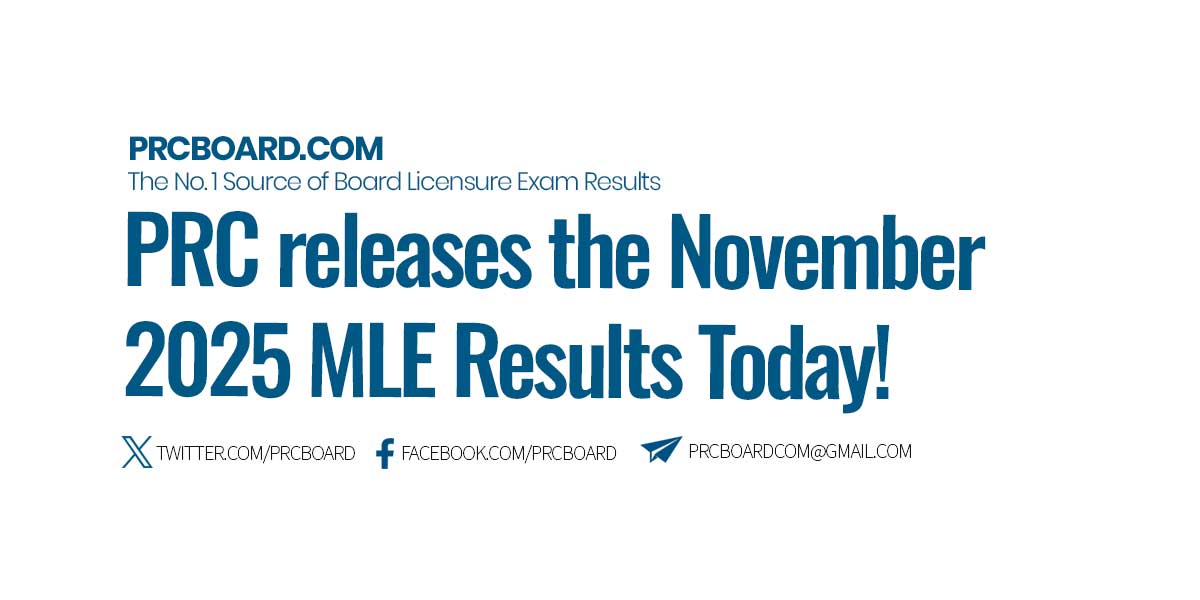 PRC releases the MLE Midwifery November 2025 results today