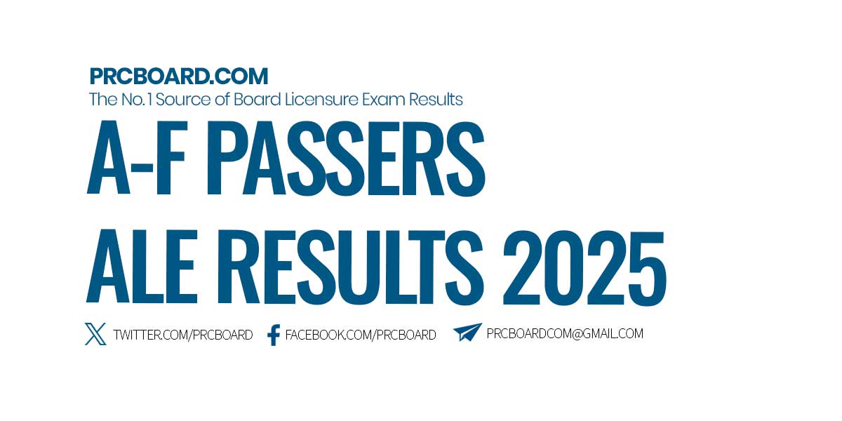 A-F Passers: ALE Results November 2025